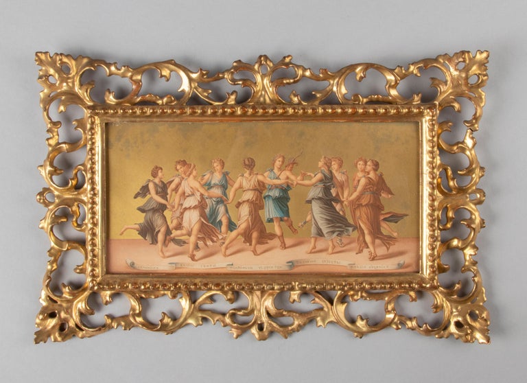 Late 19th Century Engraving of Greek Graces in Gold Leaf Frame For Sale ...