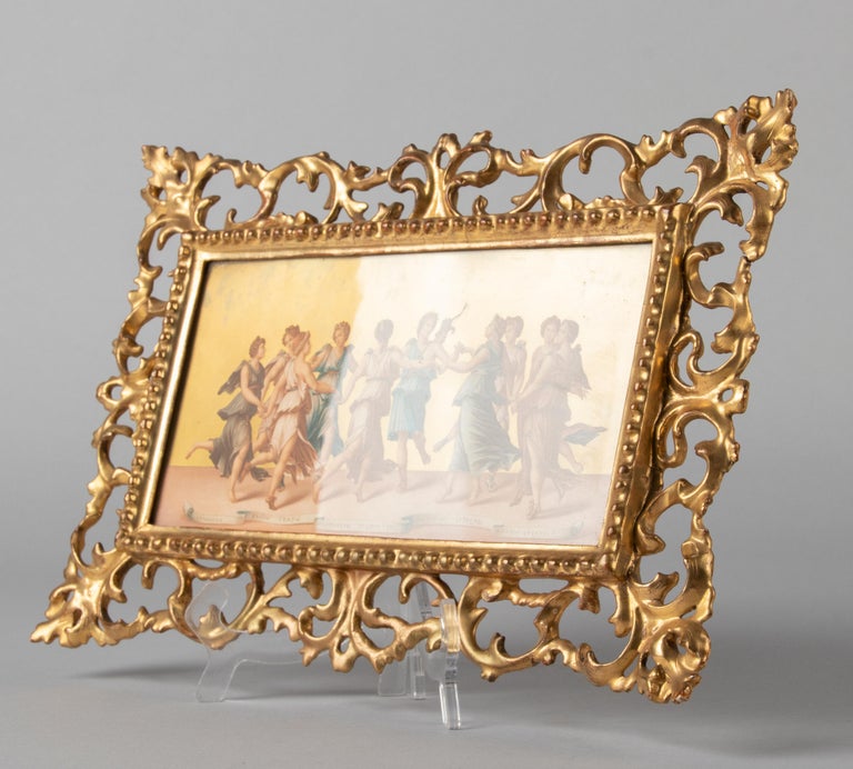 Late 19th Century Engraving of Greek Graces in Gold Leaf Frame For Sale ...