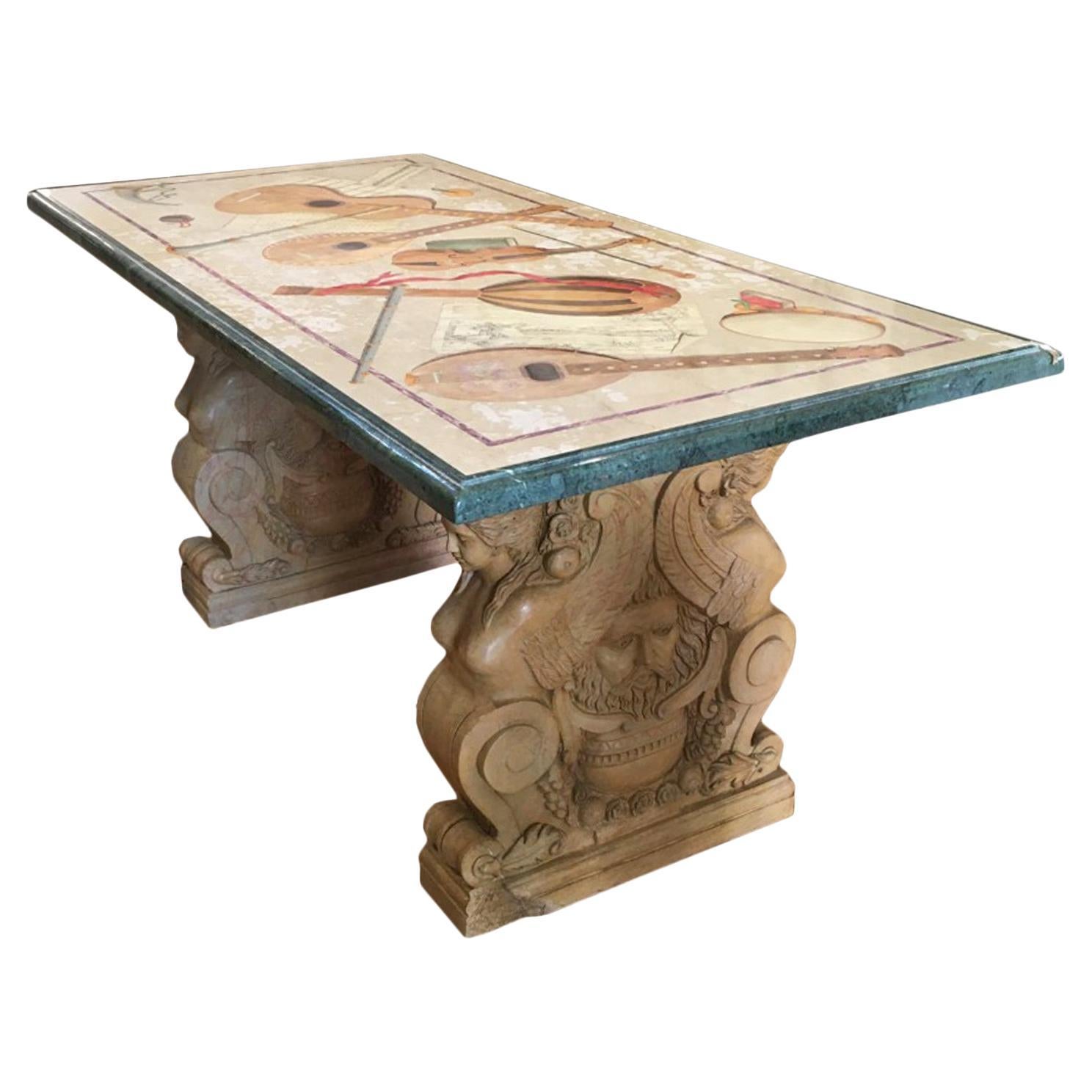 Late 19th Century Neoclassical Small Round Table in Carrara Marble and ...