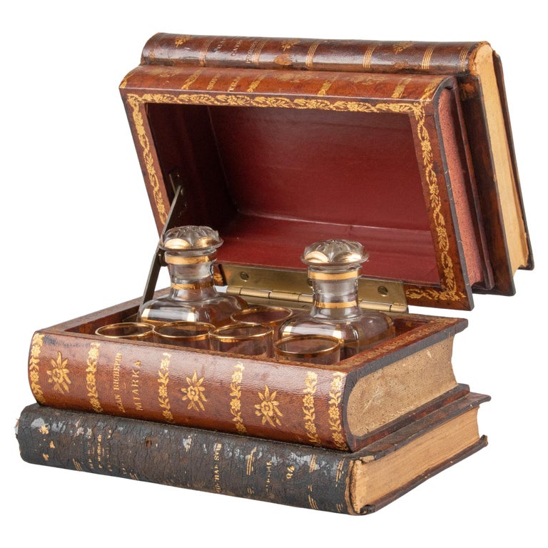 Late 19th Century French Book Shaped Liquor Cabinet "Cave à Liqueur" at ...