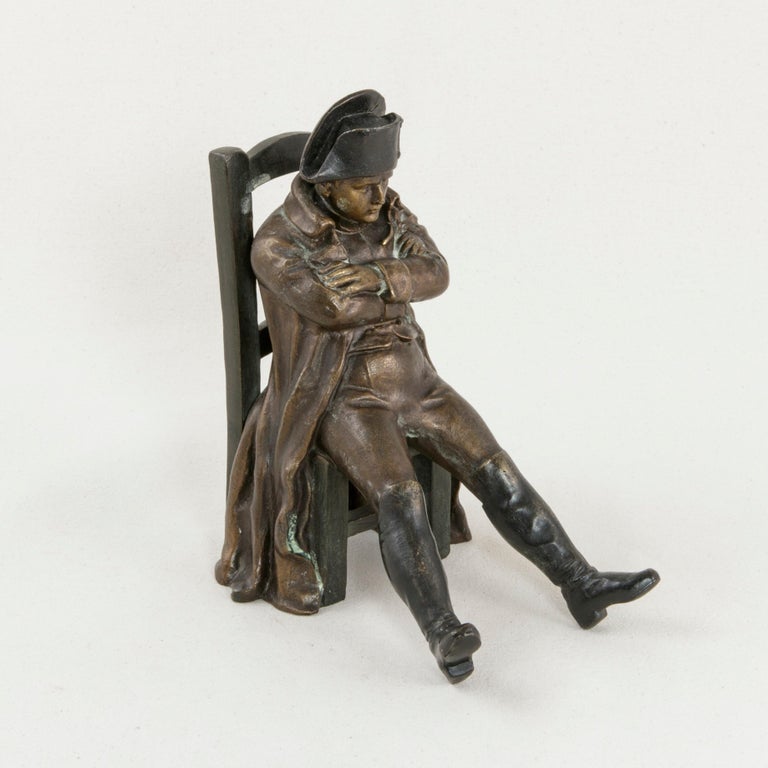 Late 19th Century French Bronze Sculpture of Seated Napoleon in Relaxed ...