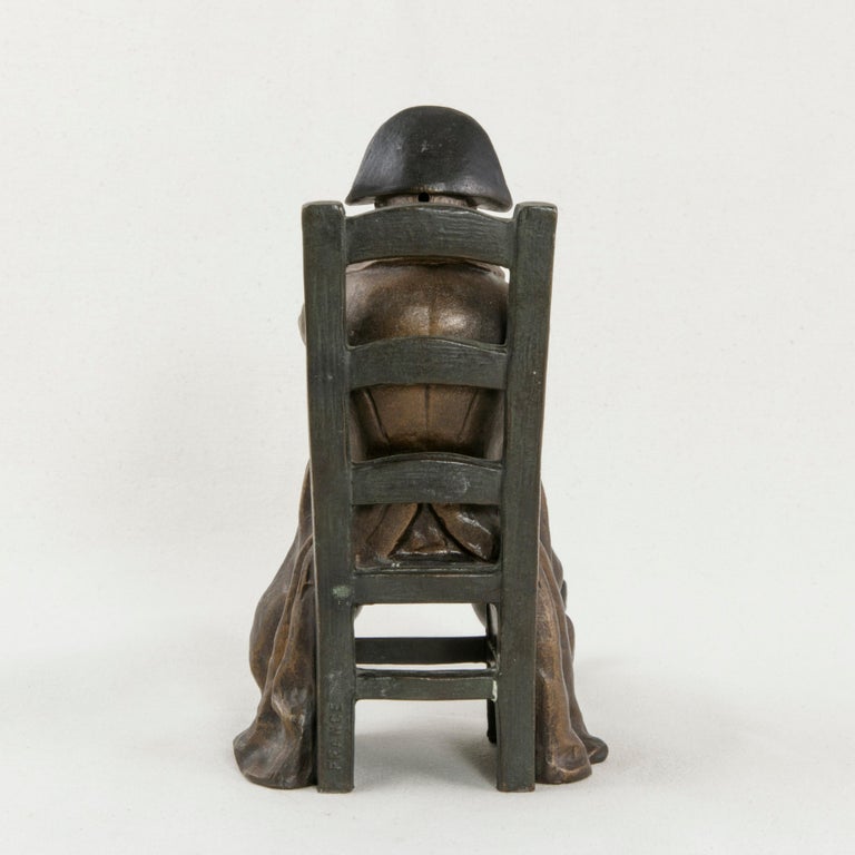 Late 19th Century French Bronze Sculpture of Seated Napoleon in Relaxed ...