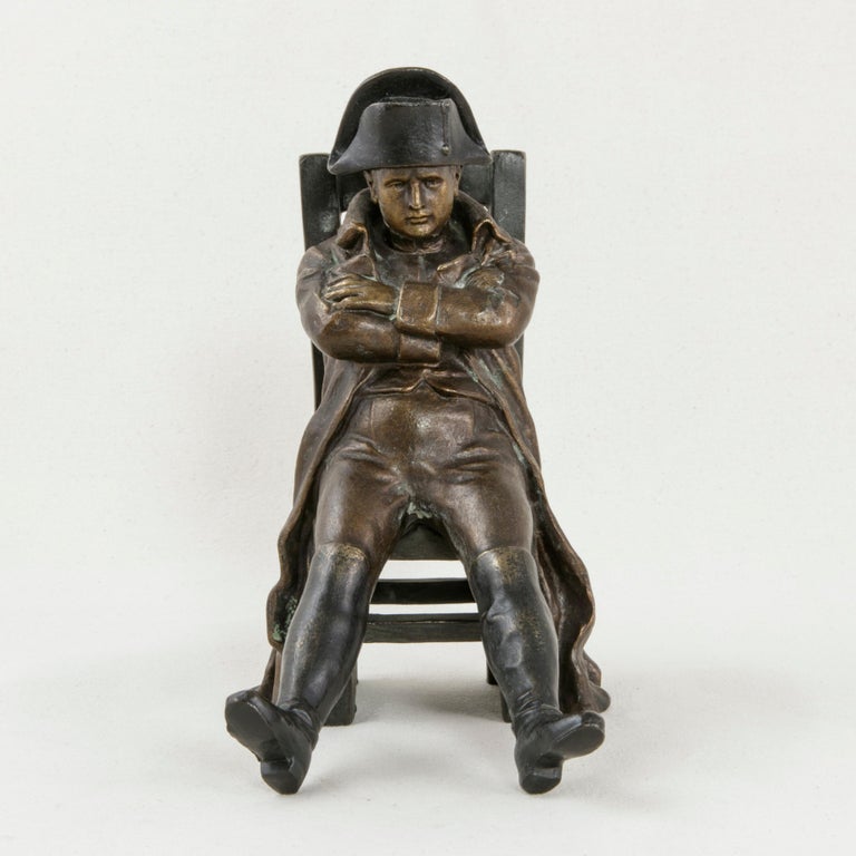 Late 19th Century French Bronze Sculpture of Seated Napoleon in Relaxed ...