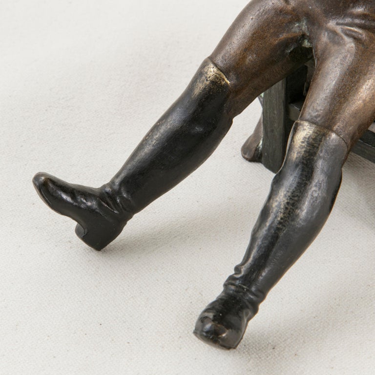 Late 19th Century French Bronze Sculpture of Seated Napoleon in Relaxed ...