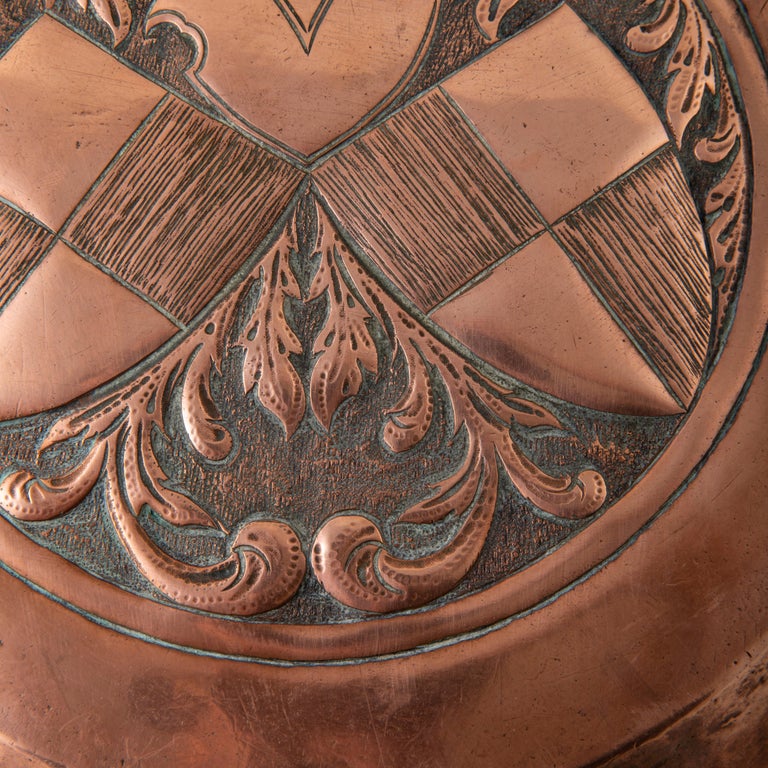 Late 19th Century French Copper Repousse Tart Pan with Knight and ...