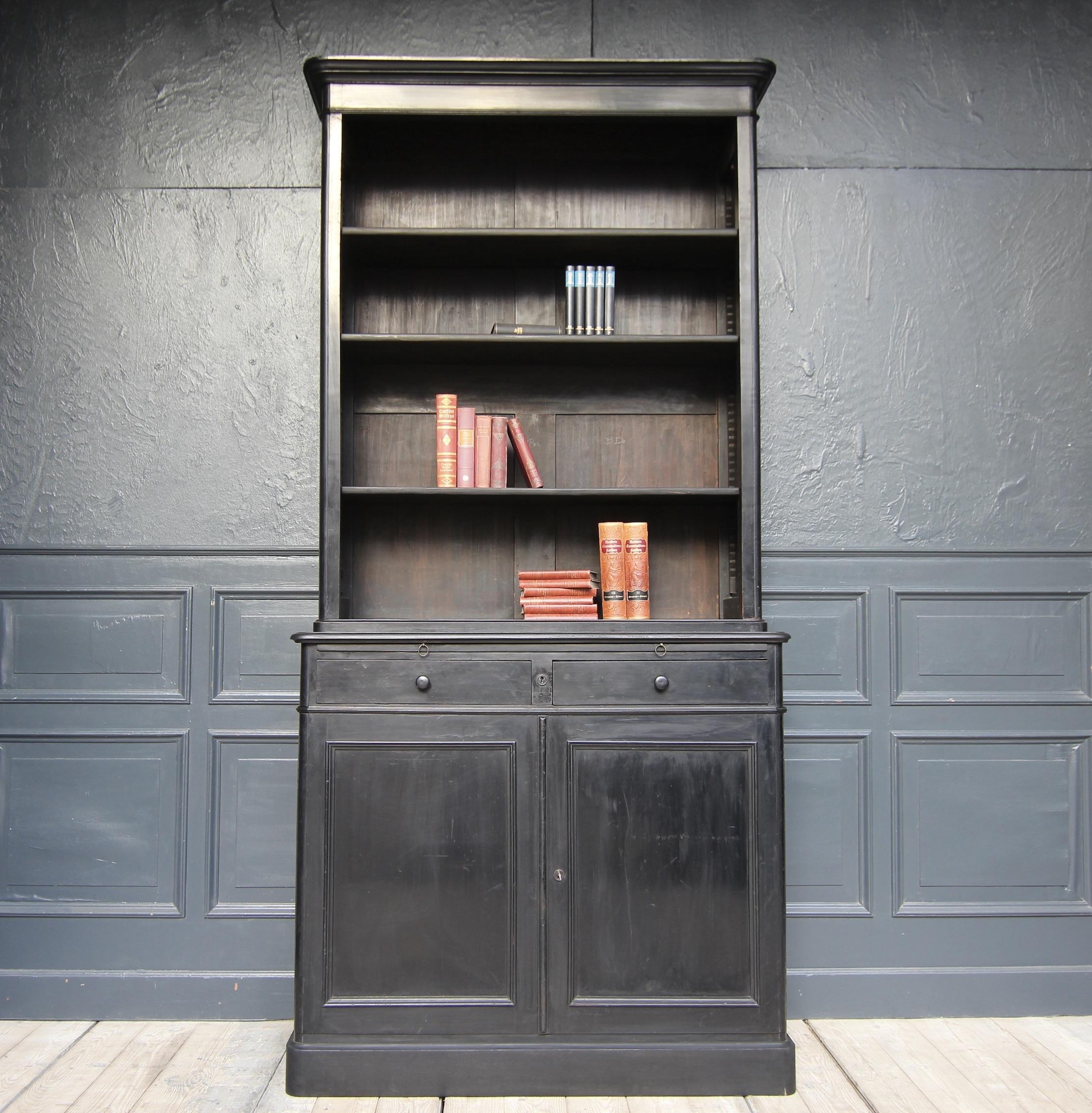 Late 19th Century French Ebonized Bookcase For Sale at 1stDibs