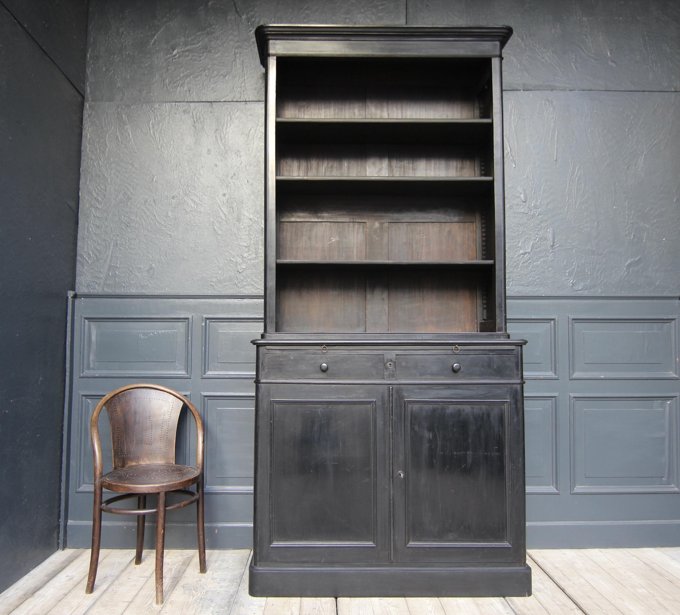Late 19th Century French Ebonized Bookcase For Sale at 1stDibs