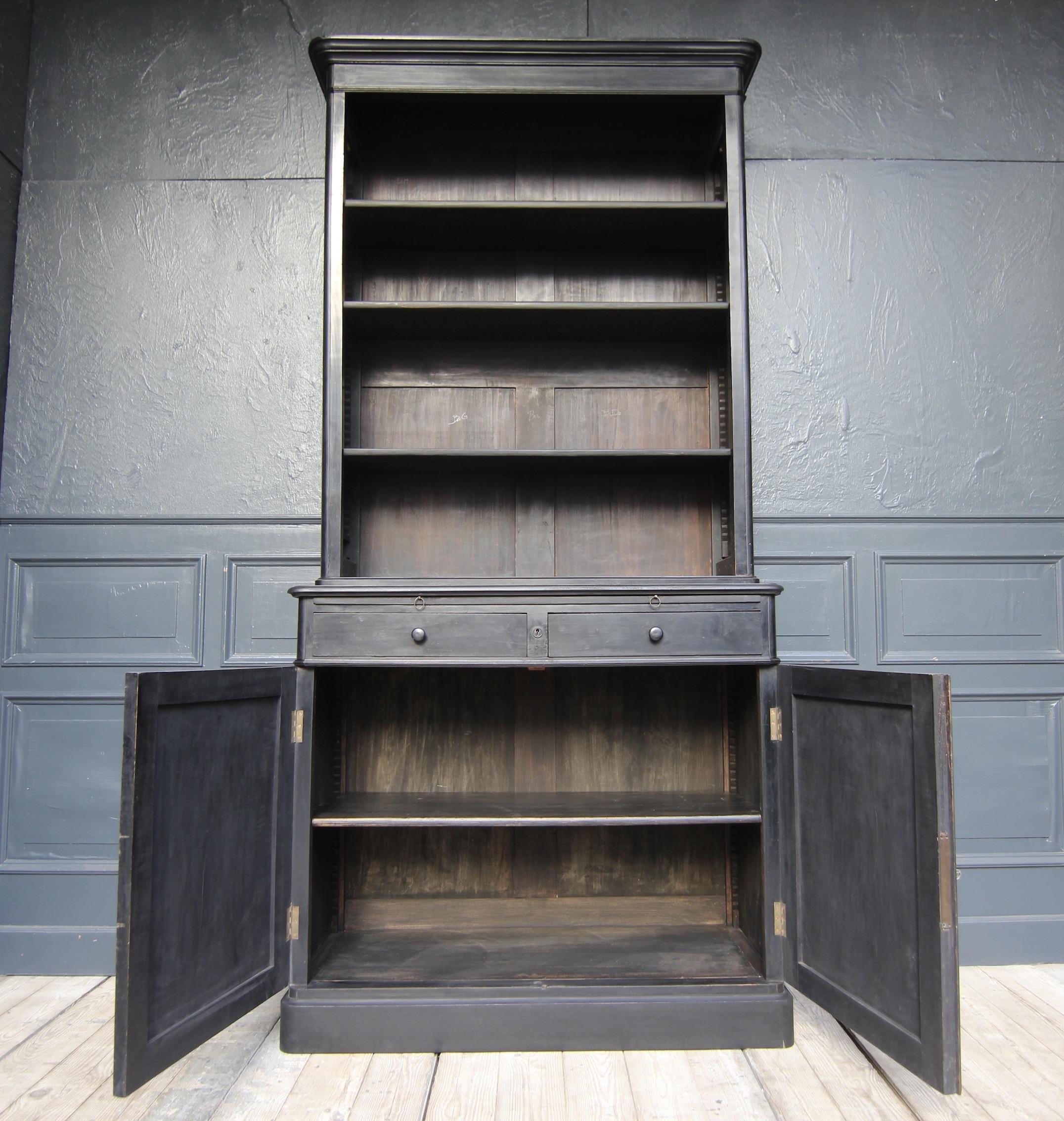 Late 19th Century French Ebonized Bookcase For Sale at 1stDibs
