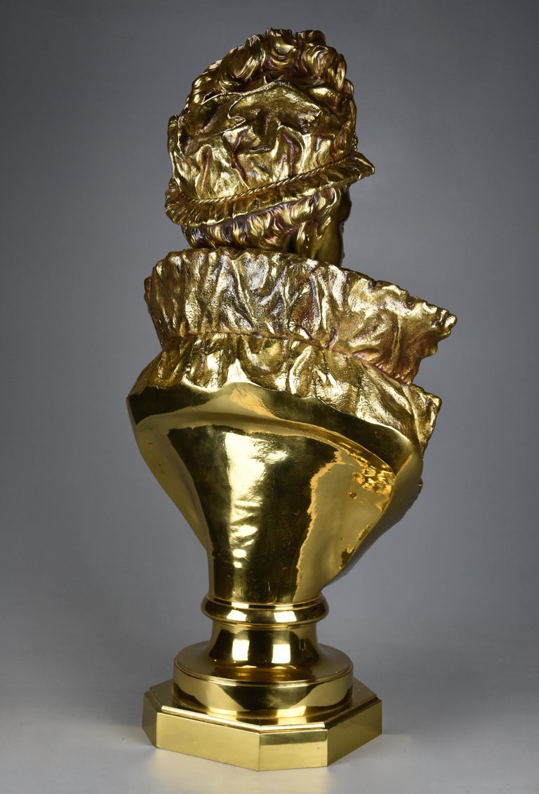 Late 19th Century French Gilt Bronze Bust Figure of a Renaissance Lady ...