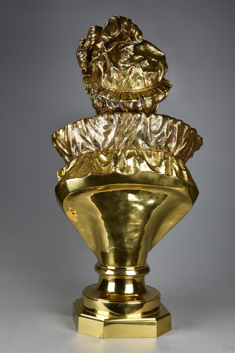 Late 19th Century French Gilt Bronze Bust Figure of a Renaissance Lady ...