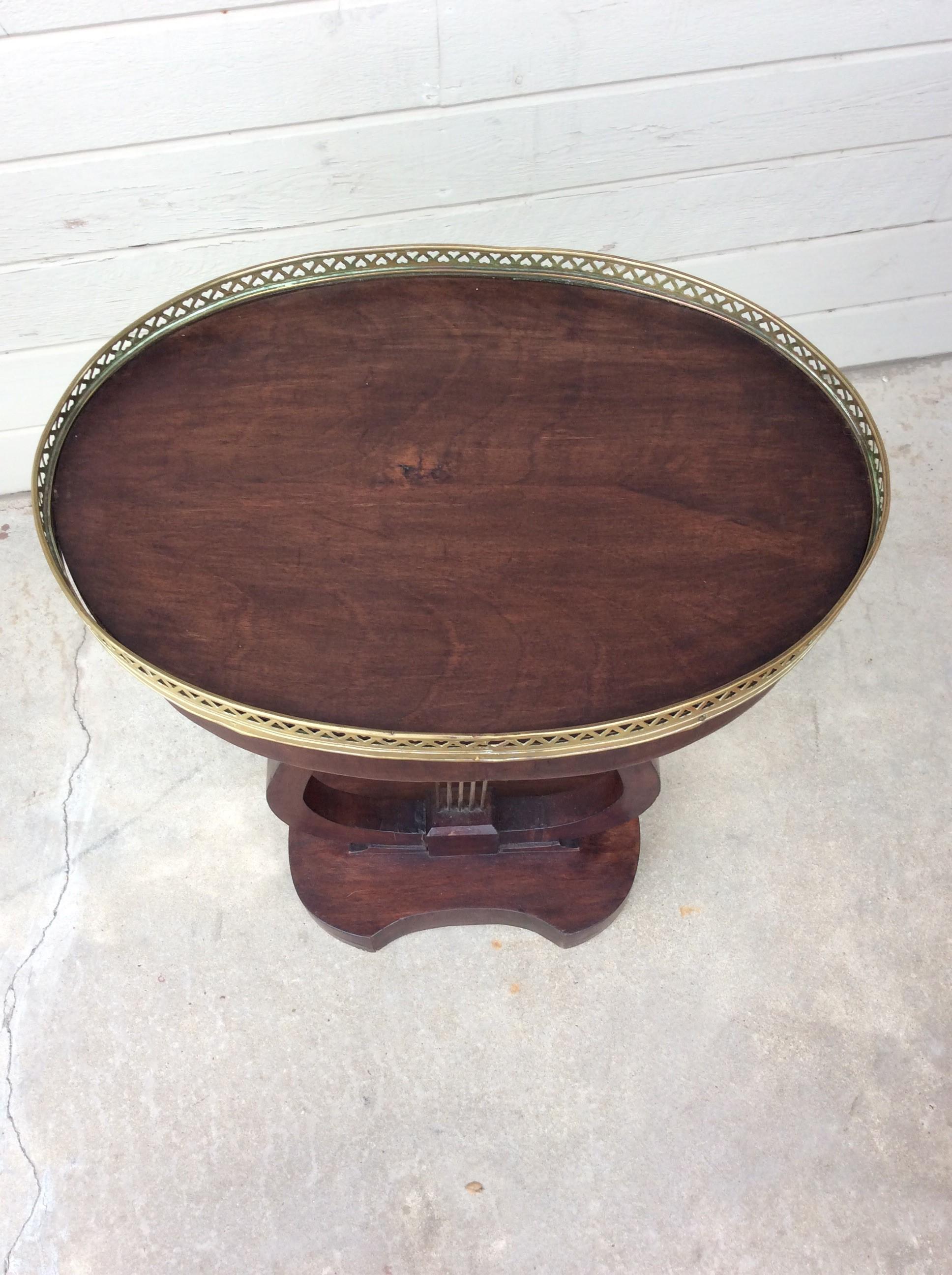 Late 19th Century French Harp or Lyre Style One Drawer Side Table For ...