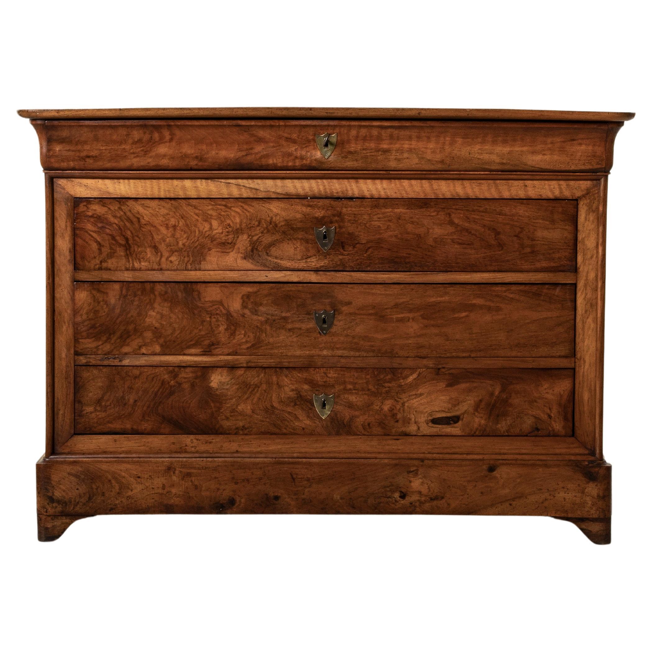 Mid-19th Century French Restauration Period Burl Walnut Chest of ...