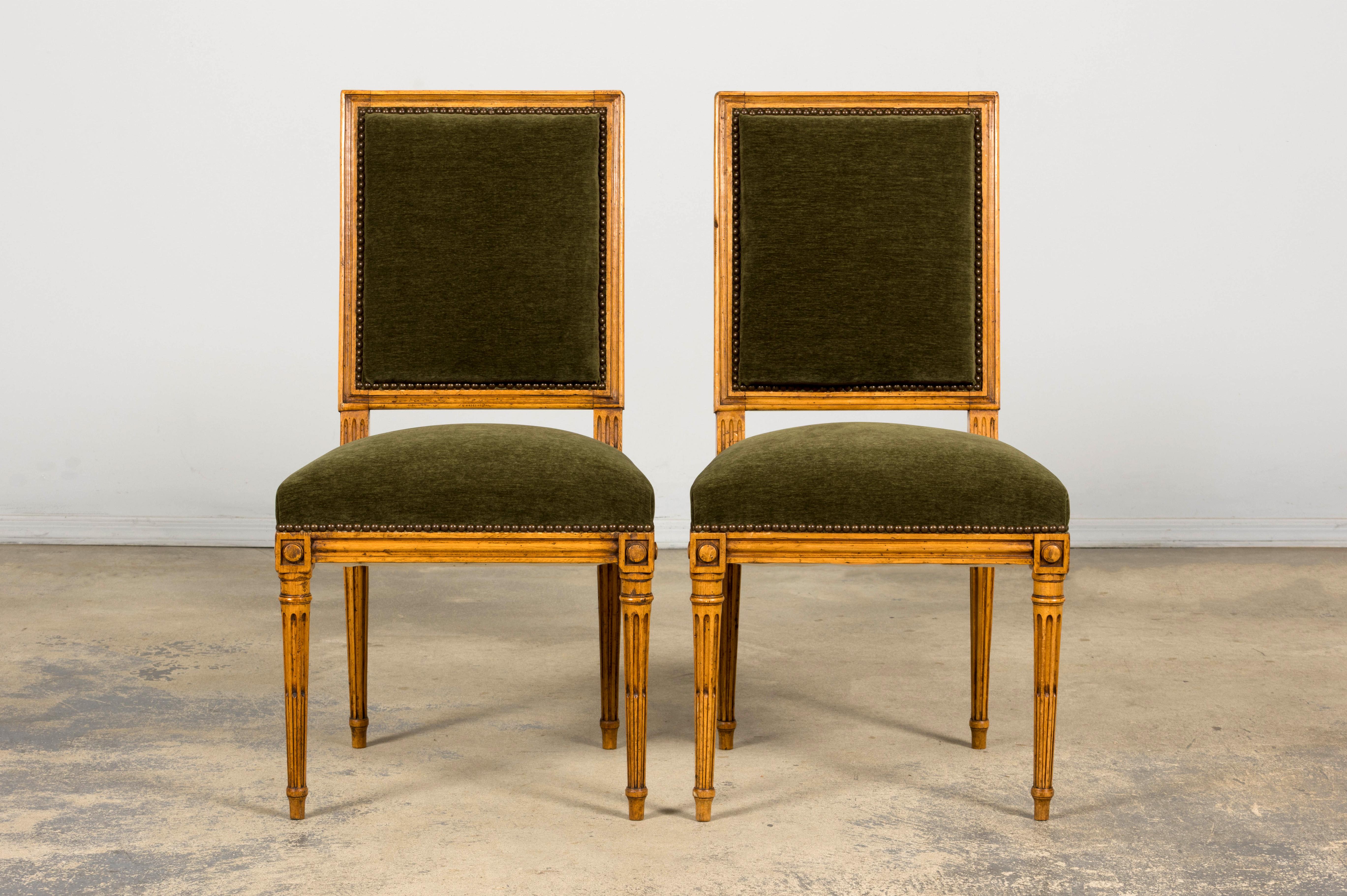 Late 19th Century French Louis XVI Fruitwood Dining Chairs, Set of 10 ...