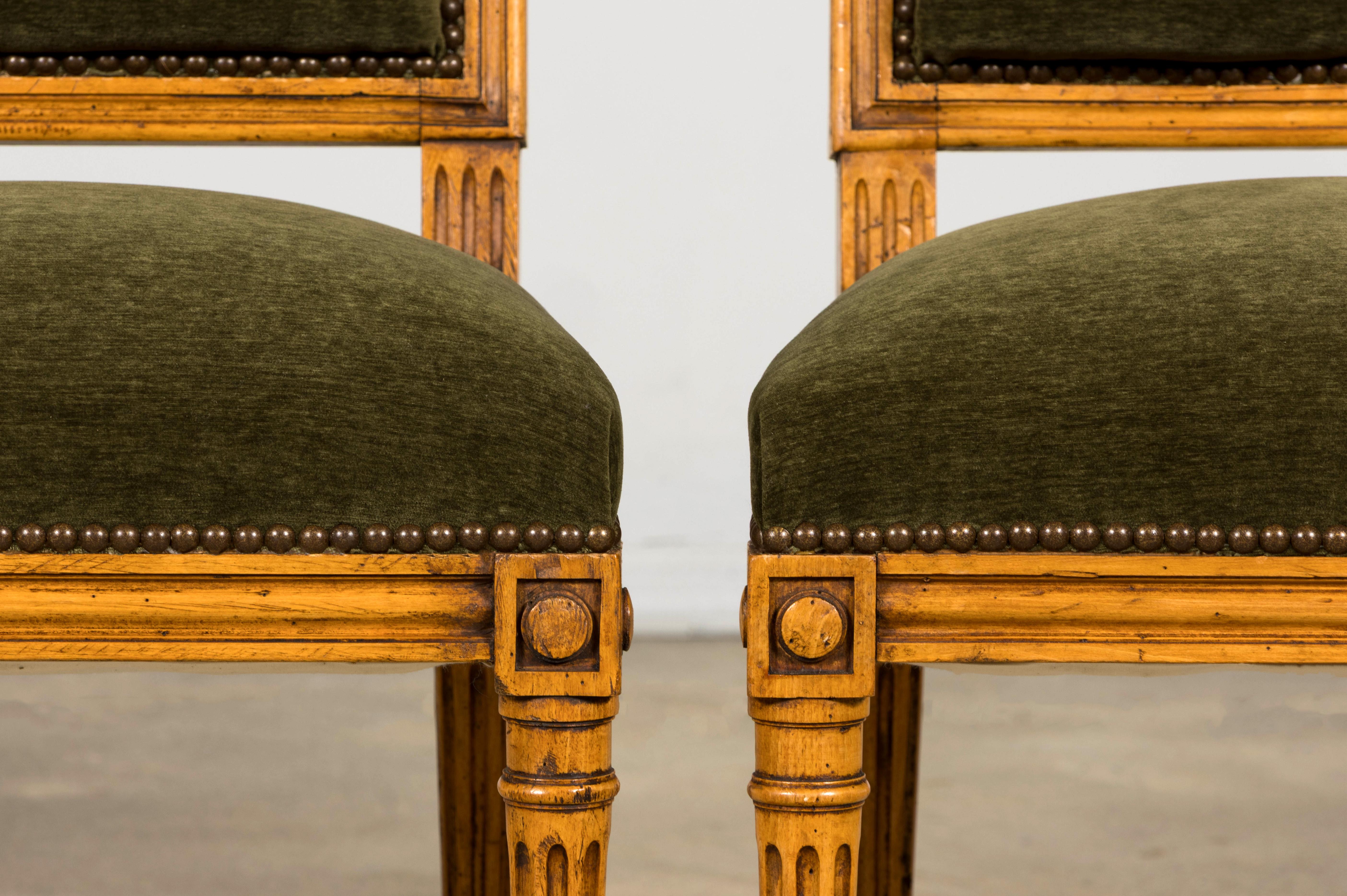 Late 19th Century French Louis XVI Fruitwood Dining Chairs, Set of 10 ...
