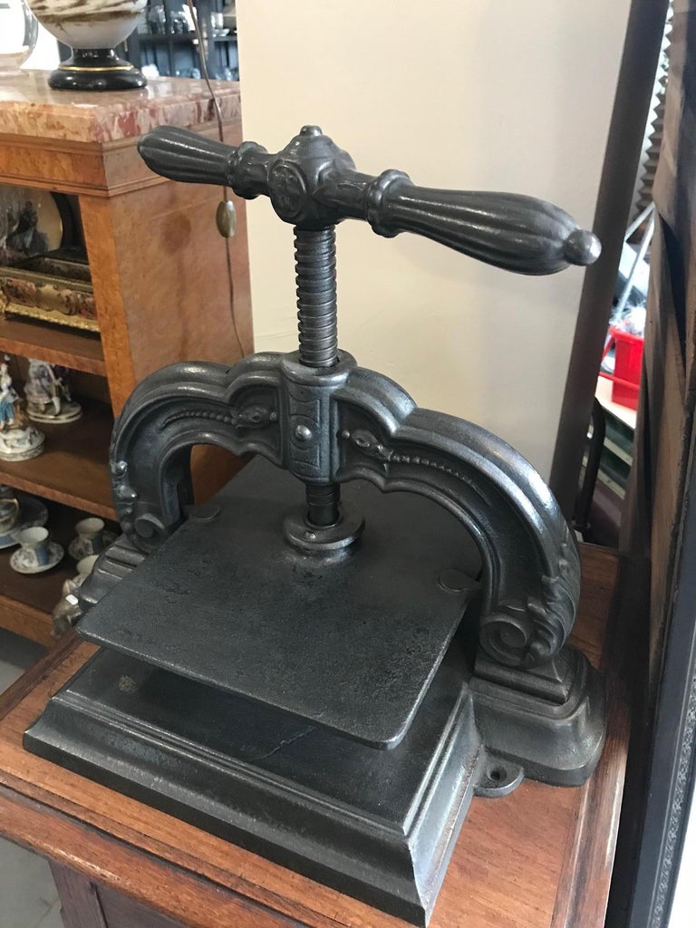 Late 19th Century French Metal Bookbinding Press, 1890s at 1stDibs