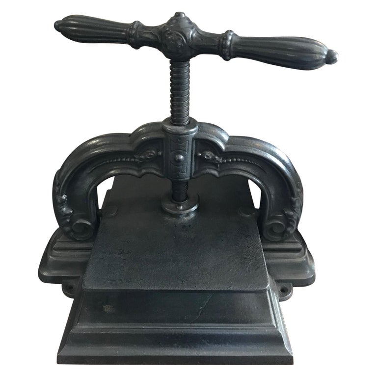 Late 19th Century French Metal Bookbinding Press, 1890s at 1stDibs