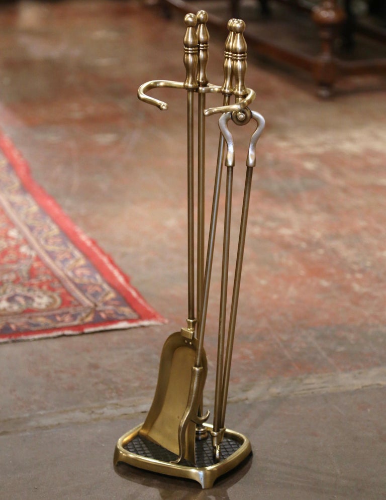 Late 19th Century French Napoleon III Bronze Fireplace Tool Set on ...