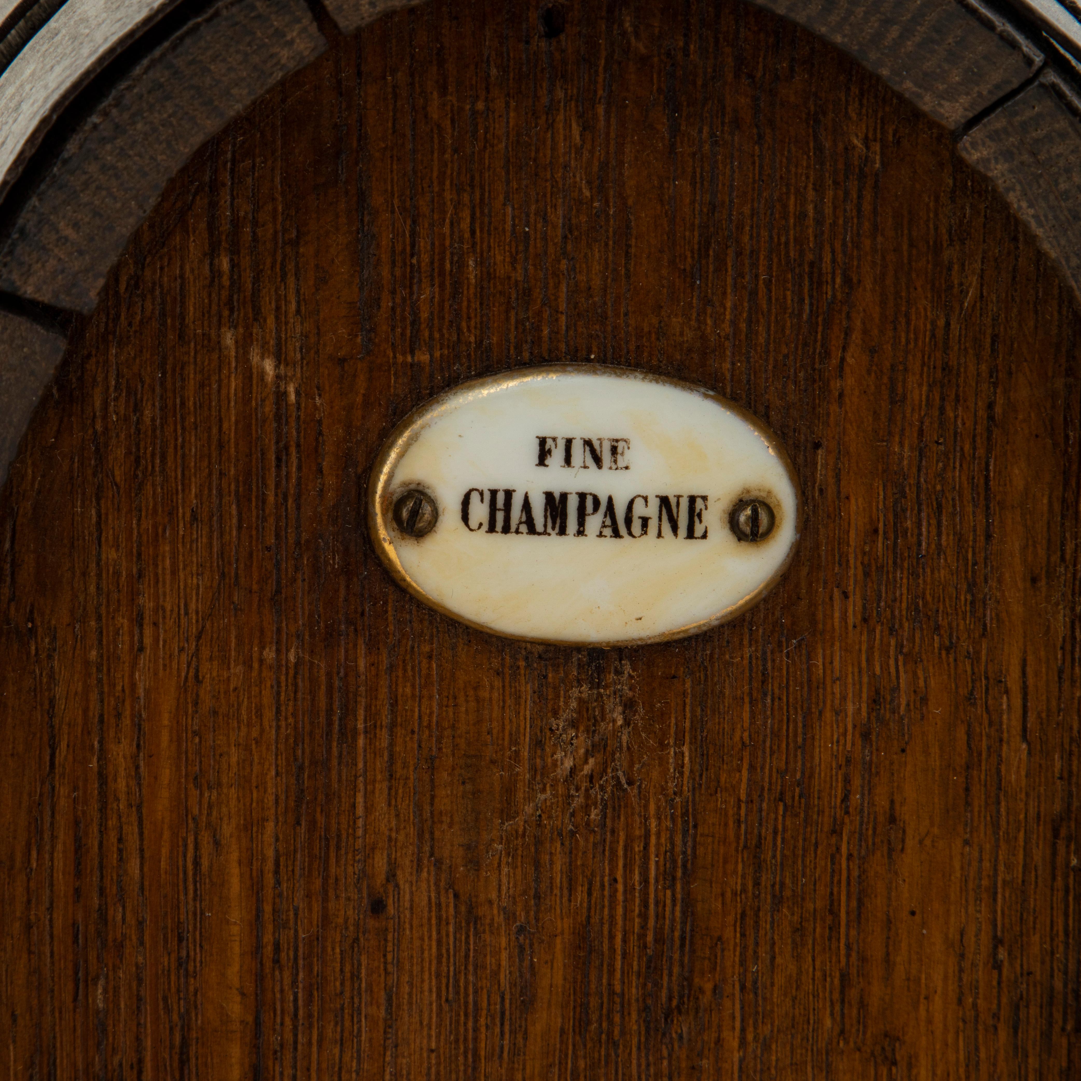 Late 19th Century French Oak and Iron Cognac Barrel Labeled Fine ...