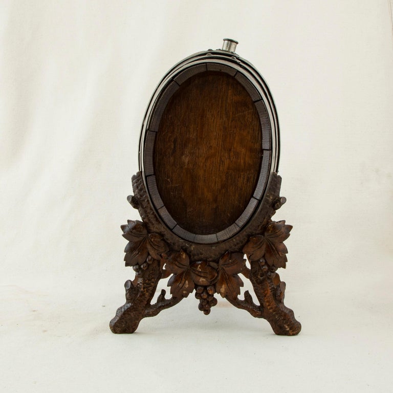 Late 19th Century French Oak and Iron Cognac Barrel Labeled Fine ...