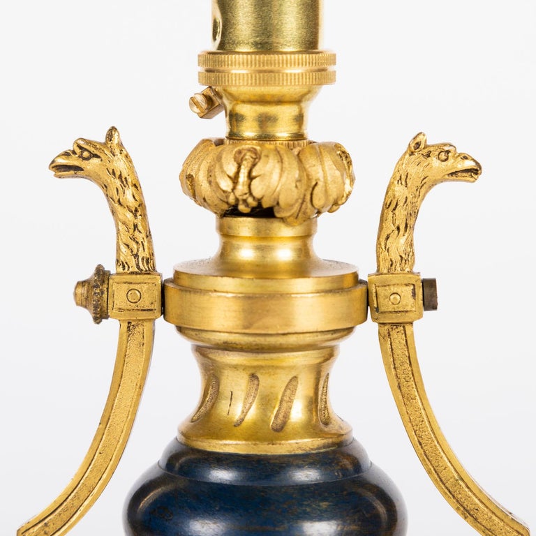 Late 19th century French ormolu gimbal lamp For Sale at 1stDibs