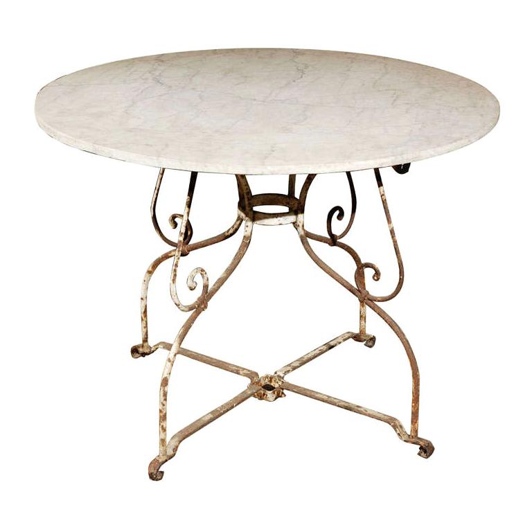 Late 19th Century French Table Base with Newer Top For Sale at 1stDibs