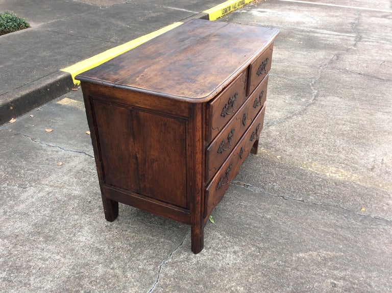 Late 19th Century French Walnut Four Drawer Commode For Sale at 1stDibs