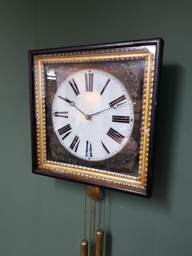 Late 19th Century German Black Forest Painting Clock at 1stDibs