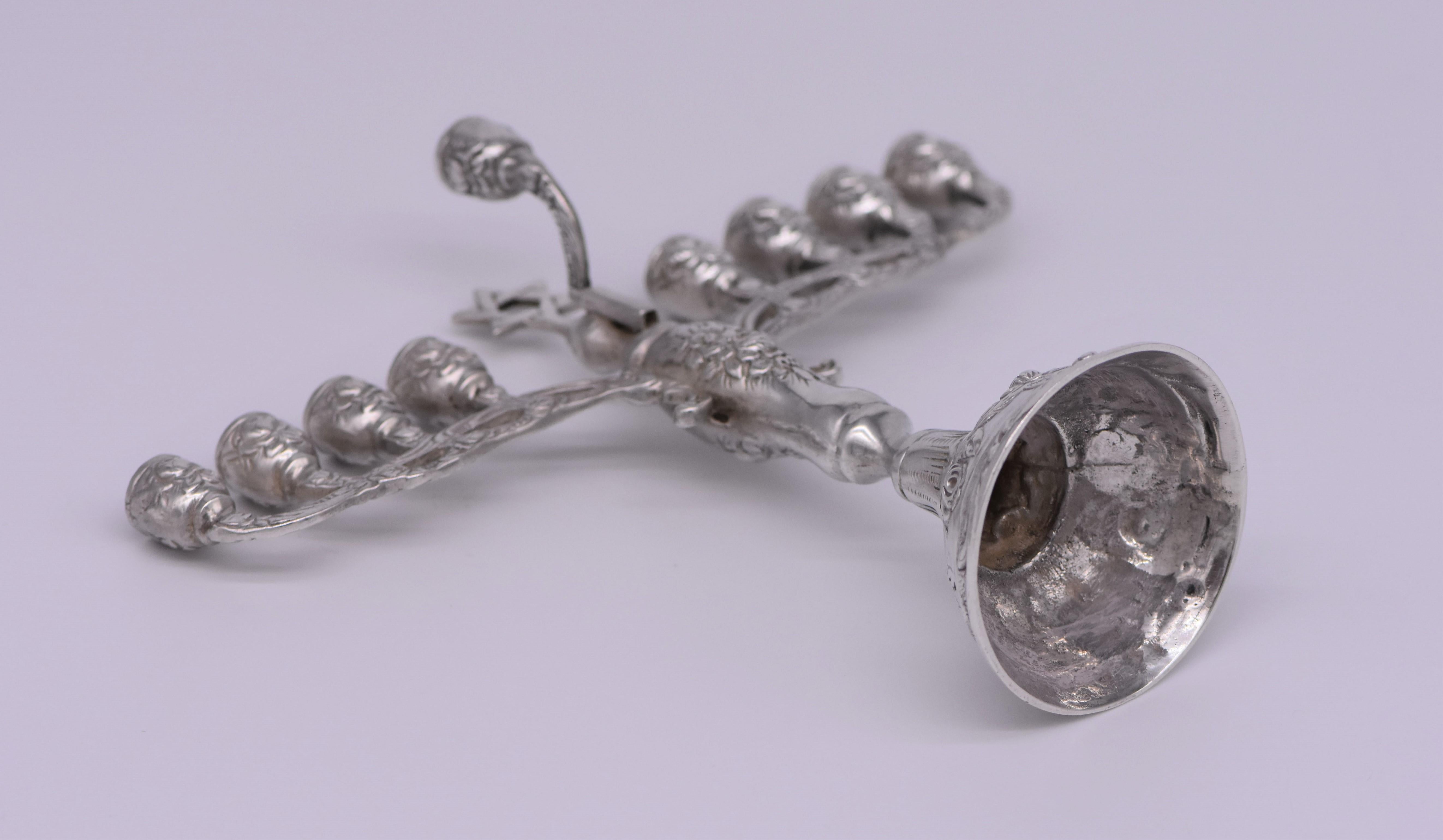 Late 19th Century German Silver Hanukkah Lamp at 1stDibs