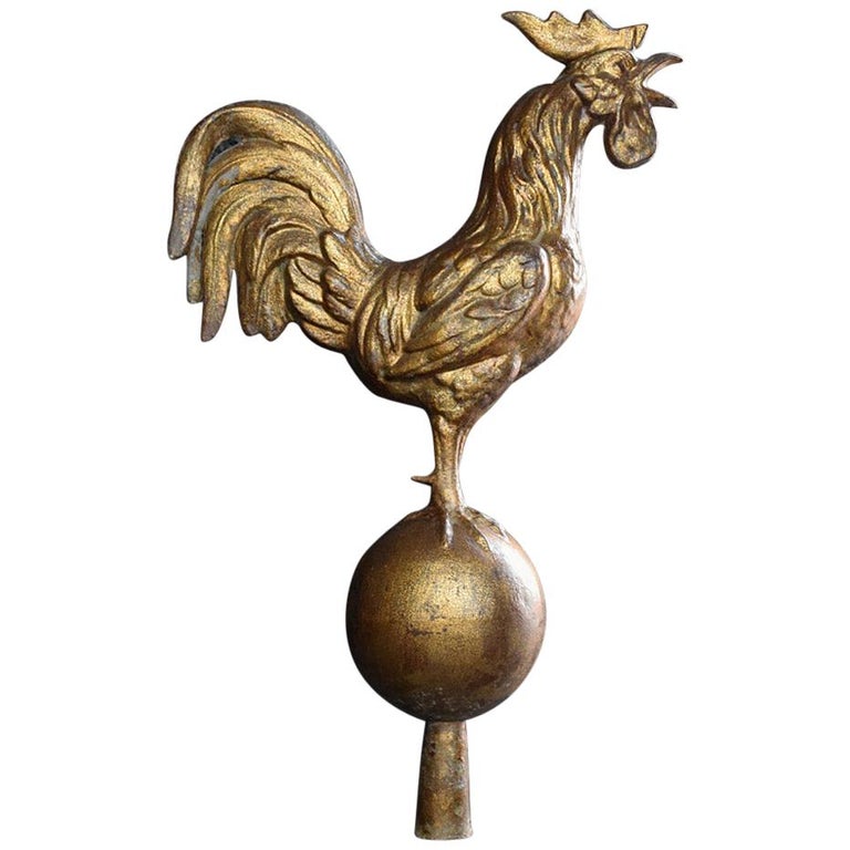 Late 19th Century Gold Gilt Zinc Weathervane For Sale at 1stDibs