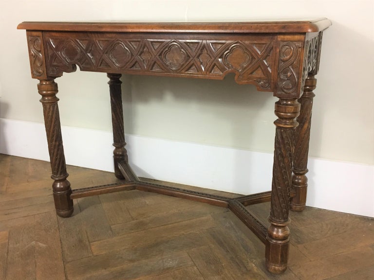 Late 19th Century Gothic Revival Small Table or Console in Walnut at ...