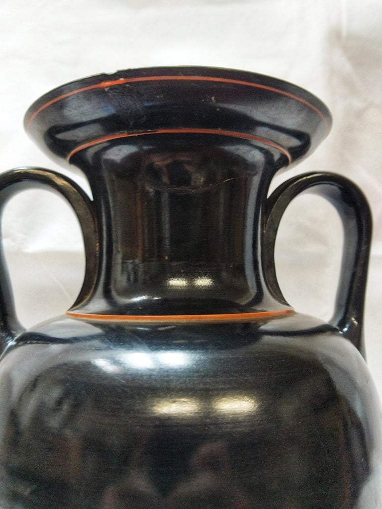 Late 19th Century Greco Roman Style Ceramic Cupid and Prometheus Vase ...