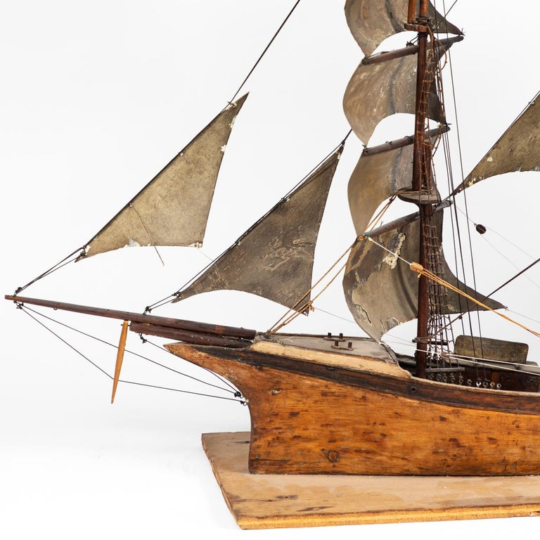 Late 19th Century Handmade Wooden Ship Model from France at 1stDibs