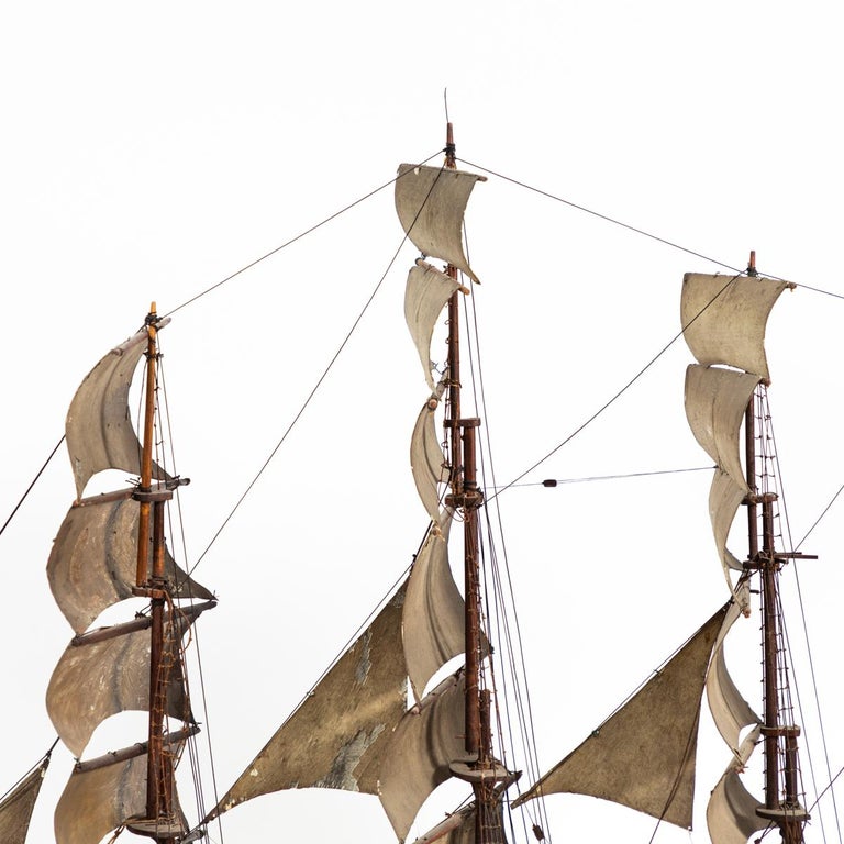 Late 19th Century Handmade Wooden Ship Model from France at 1stDibs