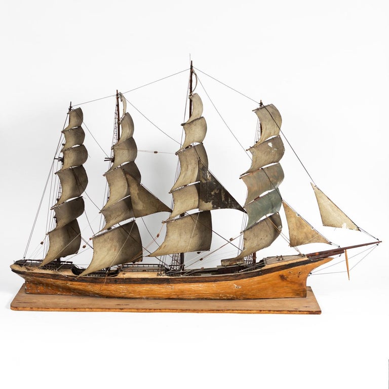 Late 19th Century Handmade Wooden Ship Model from France at 1stDibs