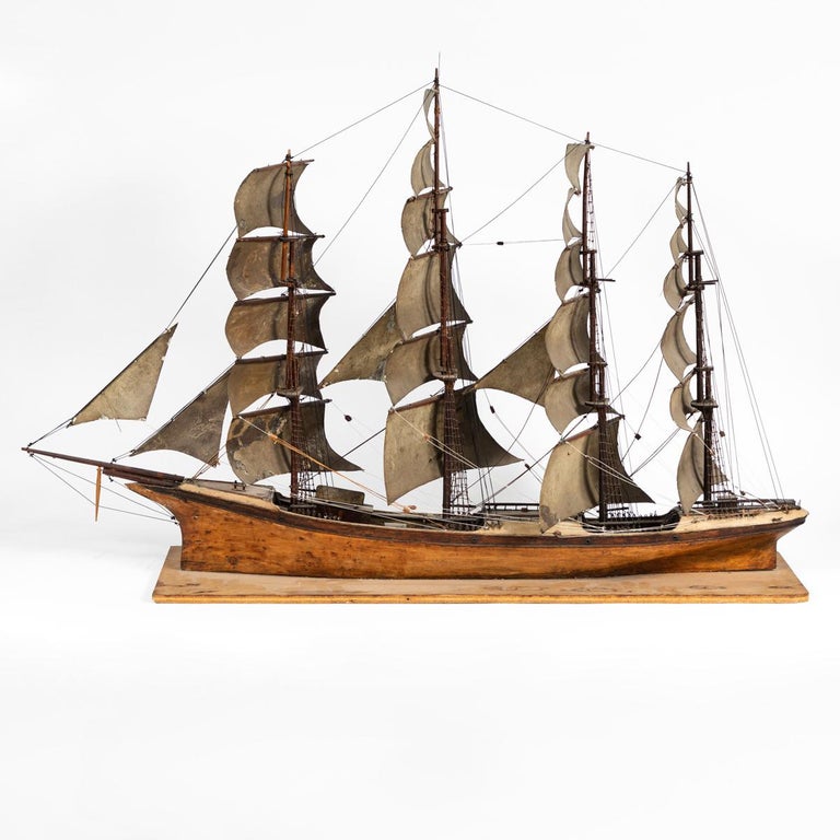 Late 19th Century Handmade Wooden Ship Model from France at 1stDibs