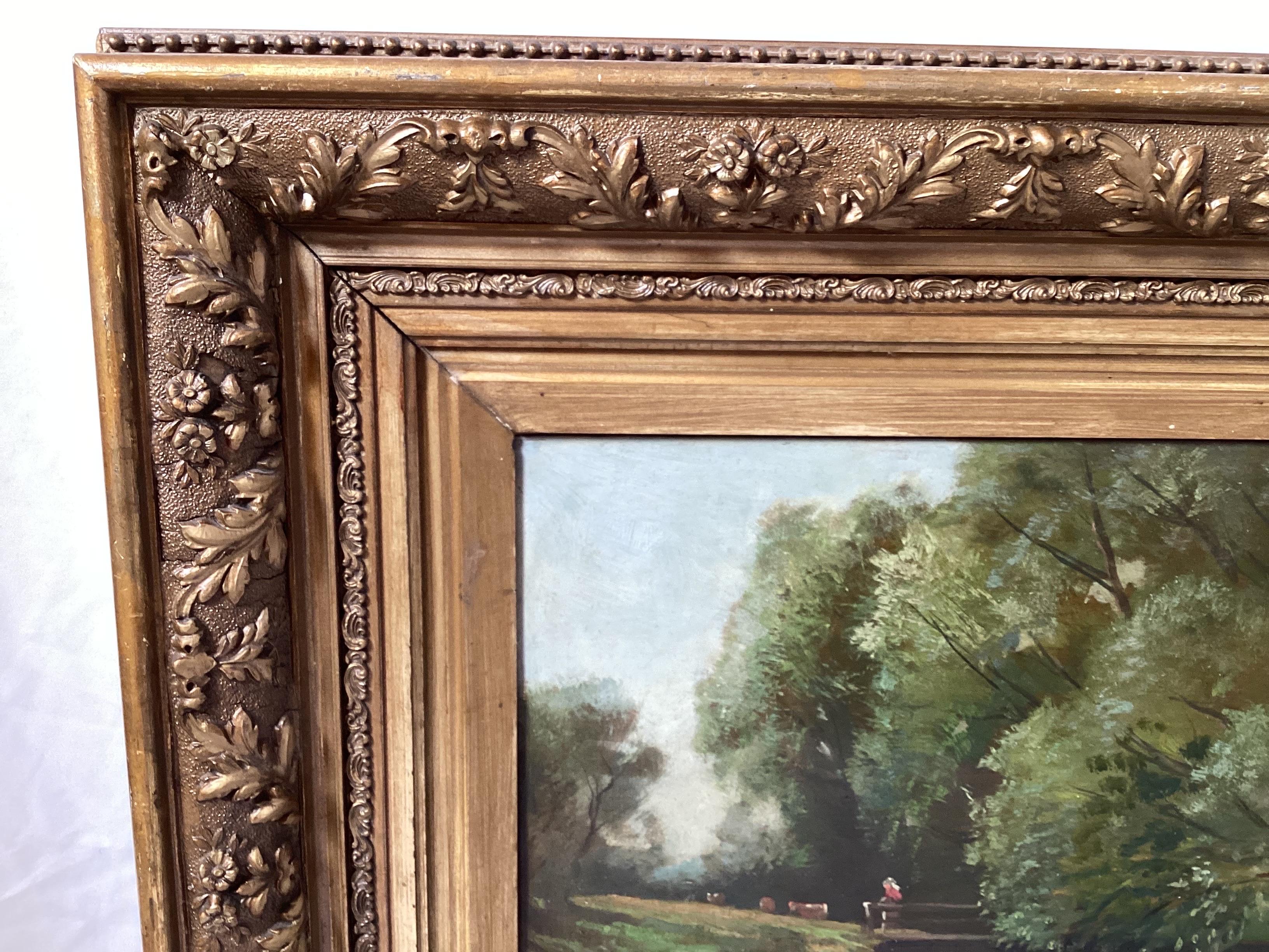 Late 19th Century Henry Hadfield Cubley, a Surrey Pool, Landscape Oil ...