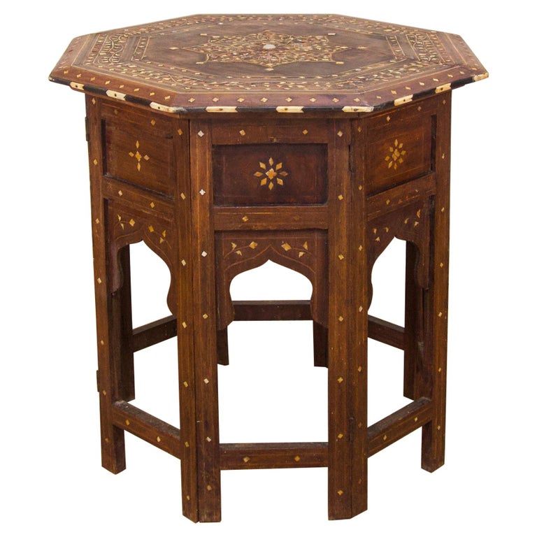 Late 19th Century Indian Hoshiarpur Occasional Octagonal Table at ...