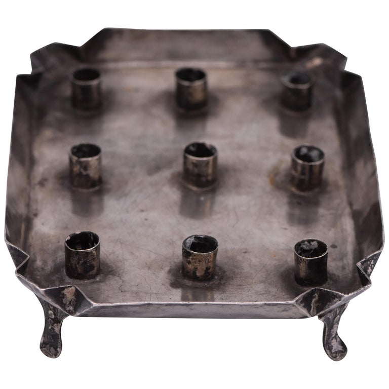 Late 19th Century Iraqi Silver Hanukkah Lamp at 1stDibs