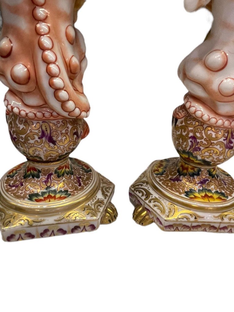 Capodimonte, 19th Century Italian Pair of Majolica Griffons For Sale at ...