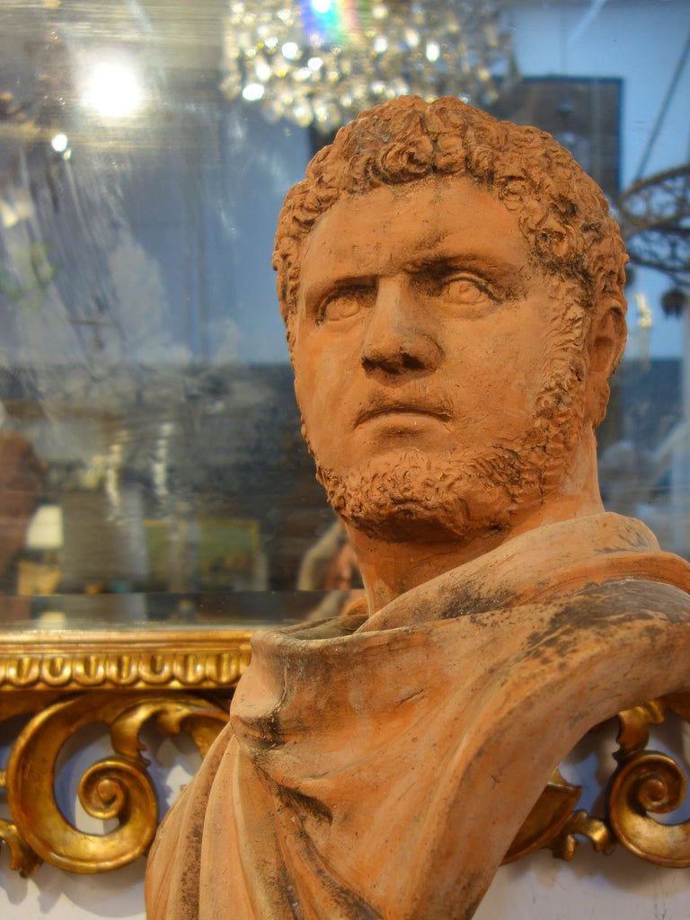 19th Century Italian Renaissance Style Old Impruneta Terracotta Bust of ...