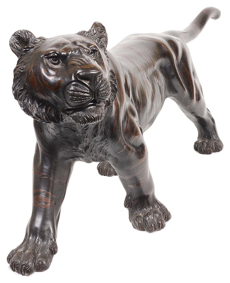 Late 19th Century Japanese Meiji Period Bronze Tiger at 1stDibs
