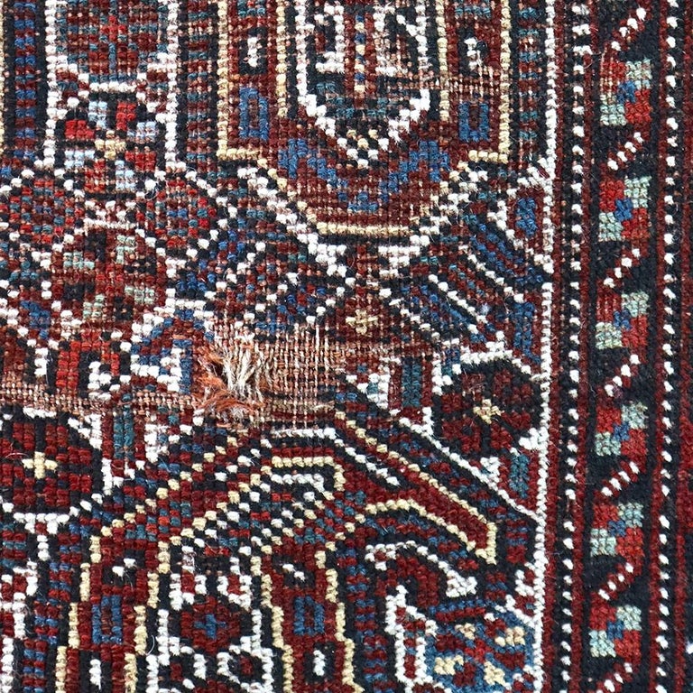 Late 19th Century Kuba Boteh Rug For Sale at 1stDibs