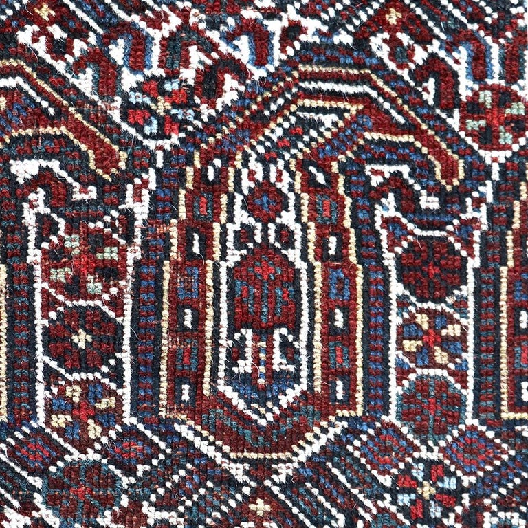 Late 19th Century Kuba Boteh Rug For Sale at 1stDibs