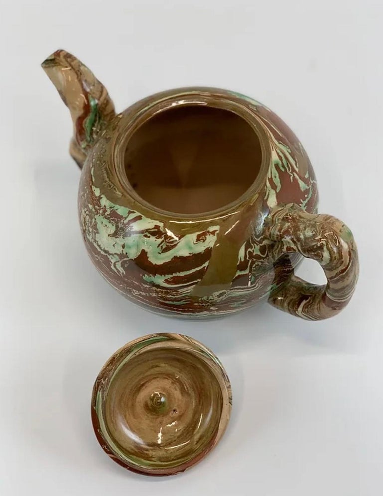 Late 19th Century Large Antique Staffordshire, Agate Glaze Pottery ...