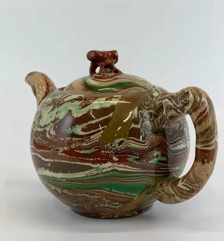 Late 19th Century Large Antique Staffordshire, Agate Glaze Pottery ...