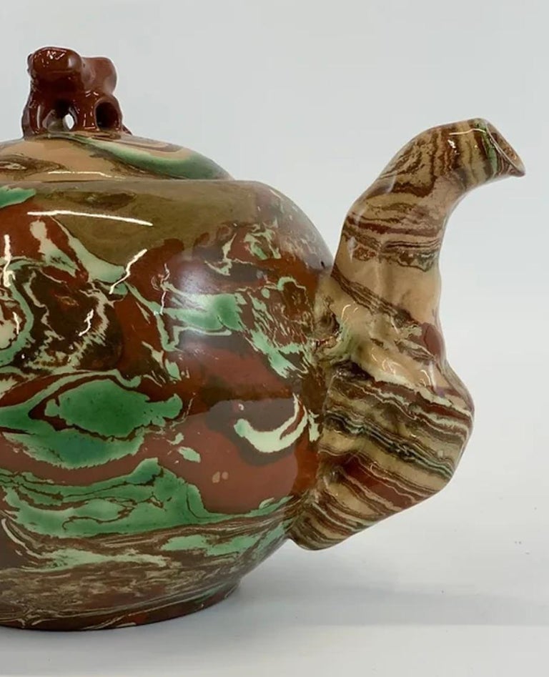 Late 19th Century Large Antique Staffordshire, Agate Glaze Pottery ...