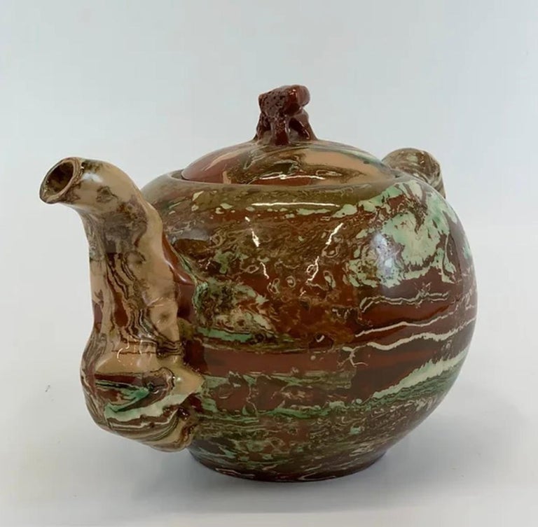 Late 19th Century Large Antique Staffordshire, Agate Glaze Pottery ...