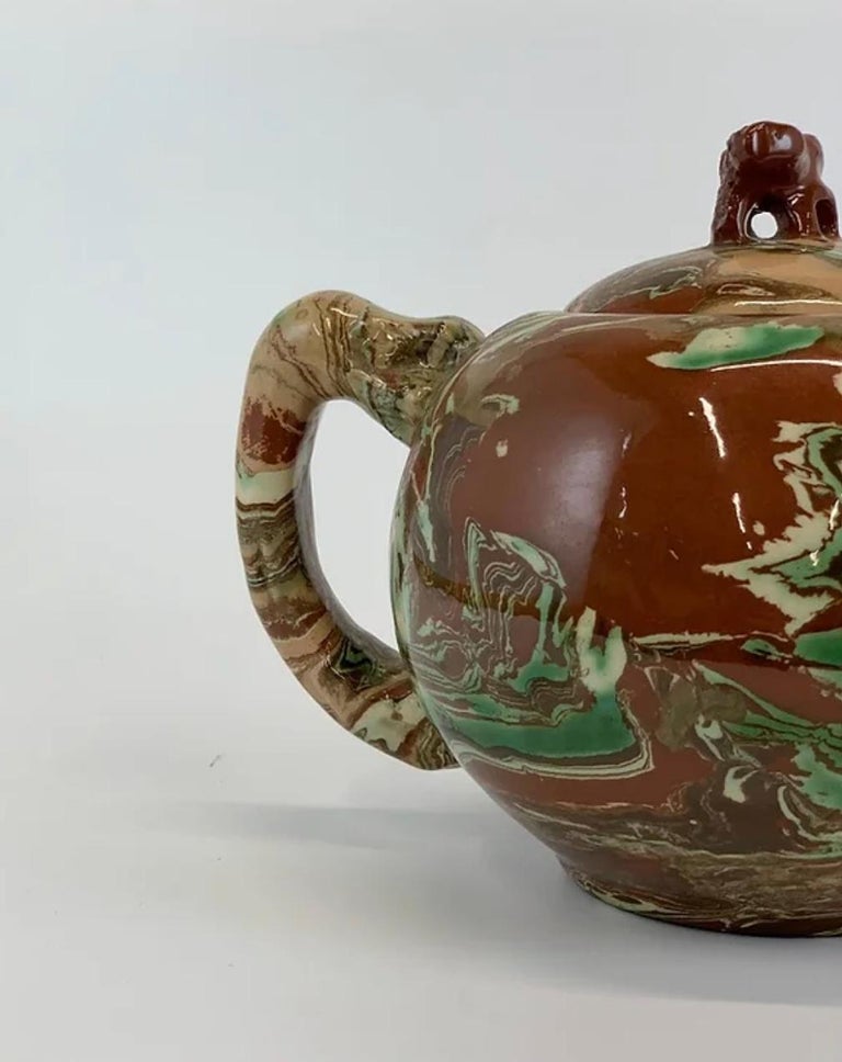 Late 19th Century Large Antique Staffordshire, Agate Glaze Pottery ...