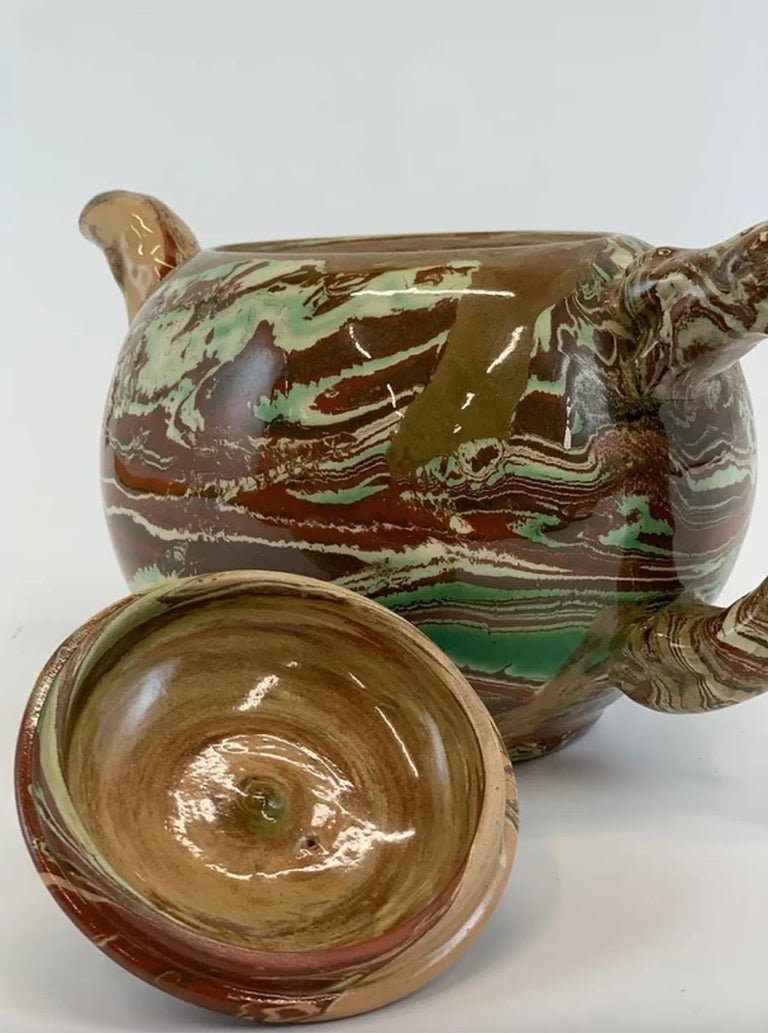 Late 19th Century Large Antique Staffordshire, Agate Glaze Pottery ...