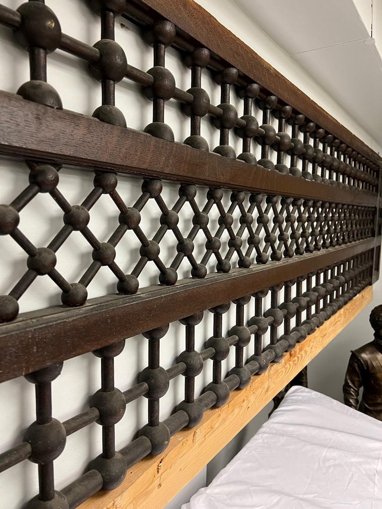 Late 19th Century Large Antique Victorian Oak Stick and Ball Fretwork ...